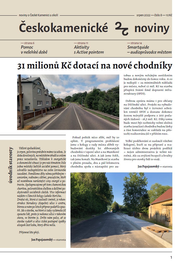 Srpen 2022 - Česká Kamenice