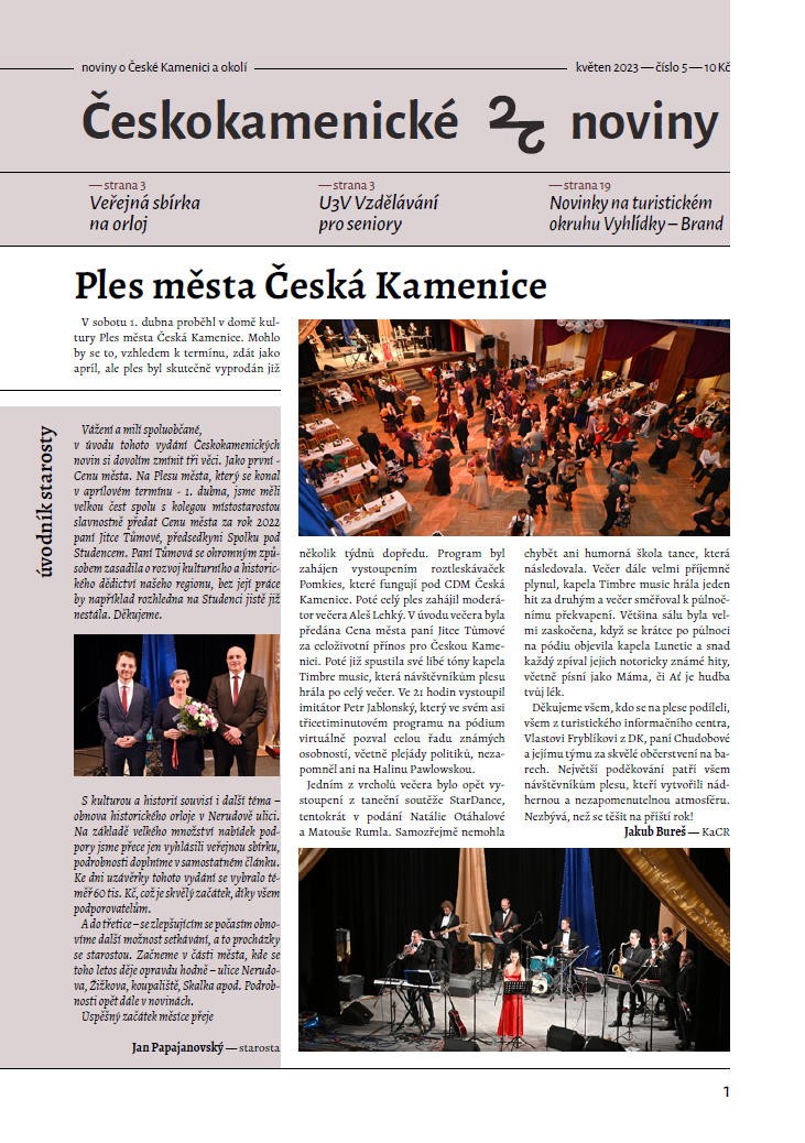 Květen 2023 - Česká Kamenice