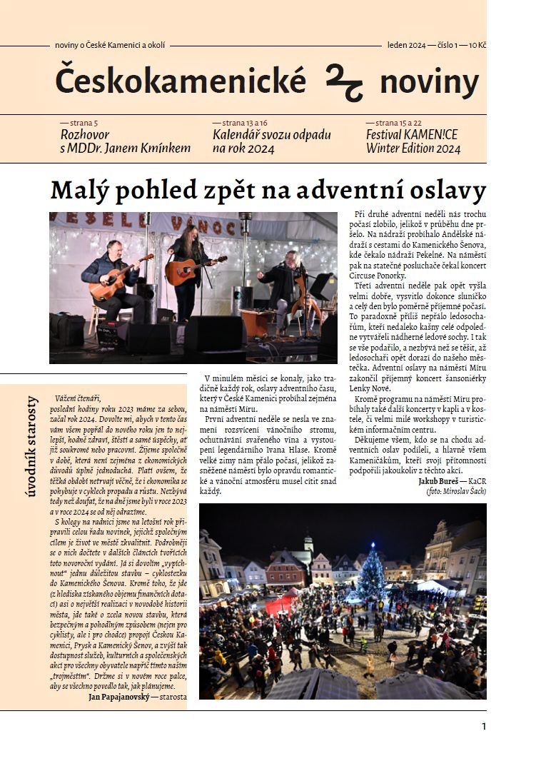 Leden 2024 - Česká Kamenice