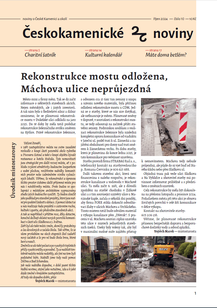 Říjen 2024 - Česká Kamenice